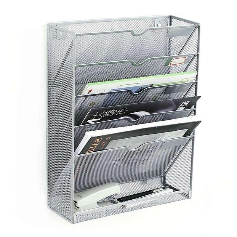 Лоток для бумаг, настольный и настенный, 5 секций. Органайзер для книг.