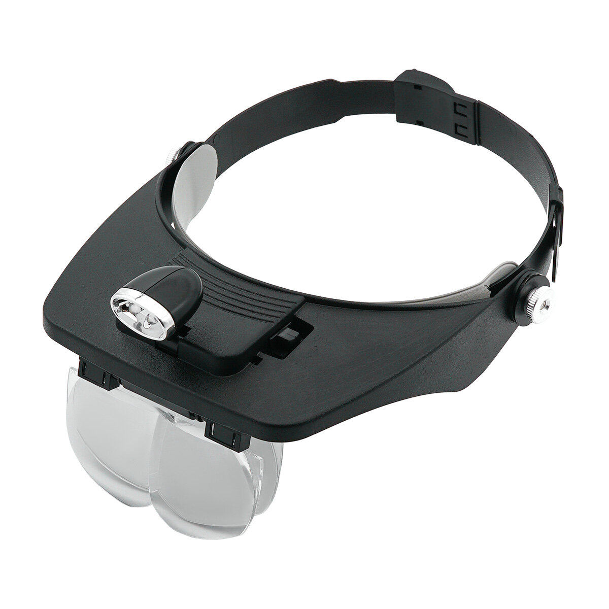 Лупа налобная с подсветкой для рукоделия и чтения, 4 линзы (1.2х, 1.8х, 2.5х, 3.5х), Айрис