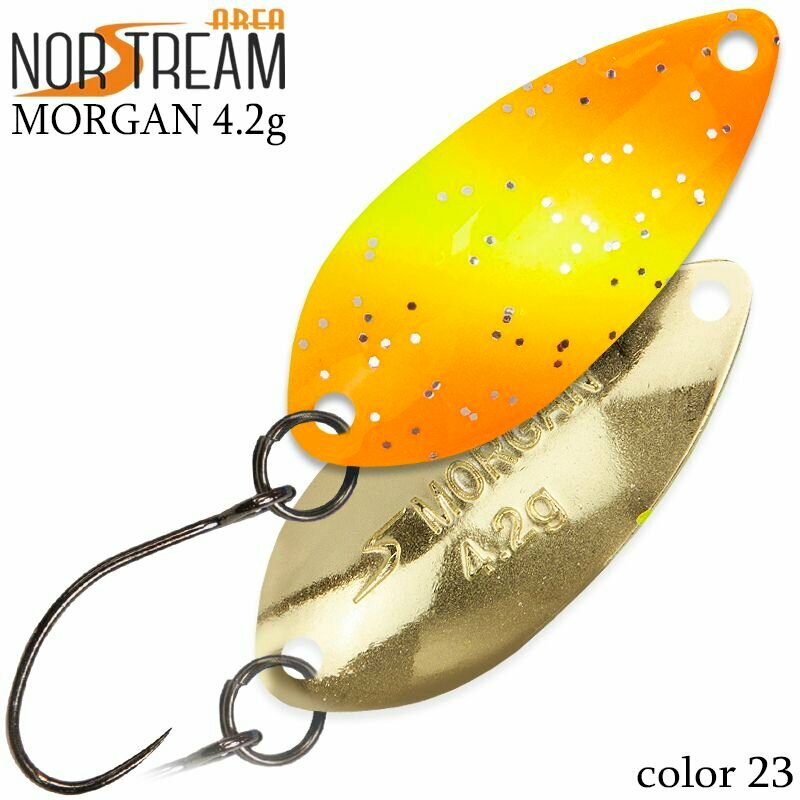 Блесна колеблющаяся на форель, щуку, окуня/ колебалка для летней и зимней ловли хищных рыб. Norstream MORGAN 4,2 г цв. 23
