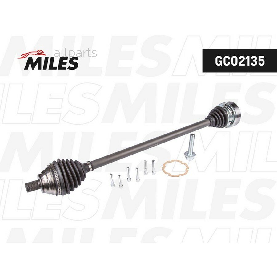 MILES GC02135 Привод правый в сборе Skoda Octavia A7 1.4 (150 лс) МТ