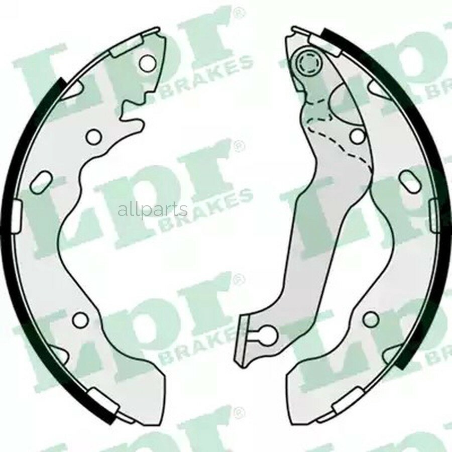 LPR 08015 Колодки торм. бар. HYUNDAI ACCENT 00-05/ELANTRA 00-/LANTRA -00/MATRIX 01- (203x39)