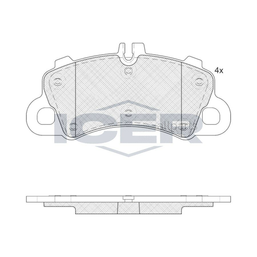 ICER 182459 Колодки торм. диск. передн. PORSCHE Cayenne E3 2.9 3.0 4.0 (9YA) 18