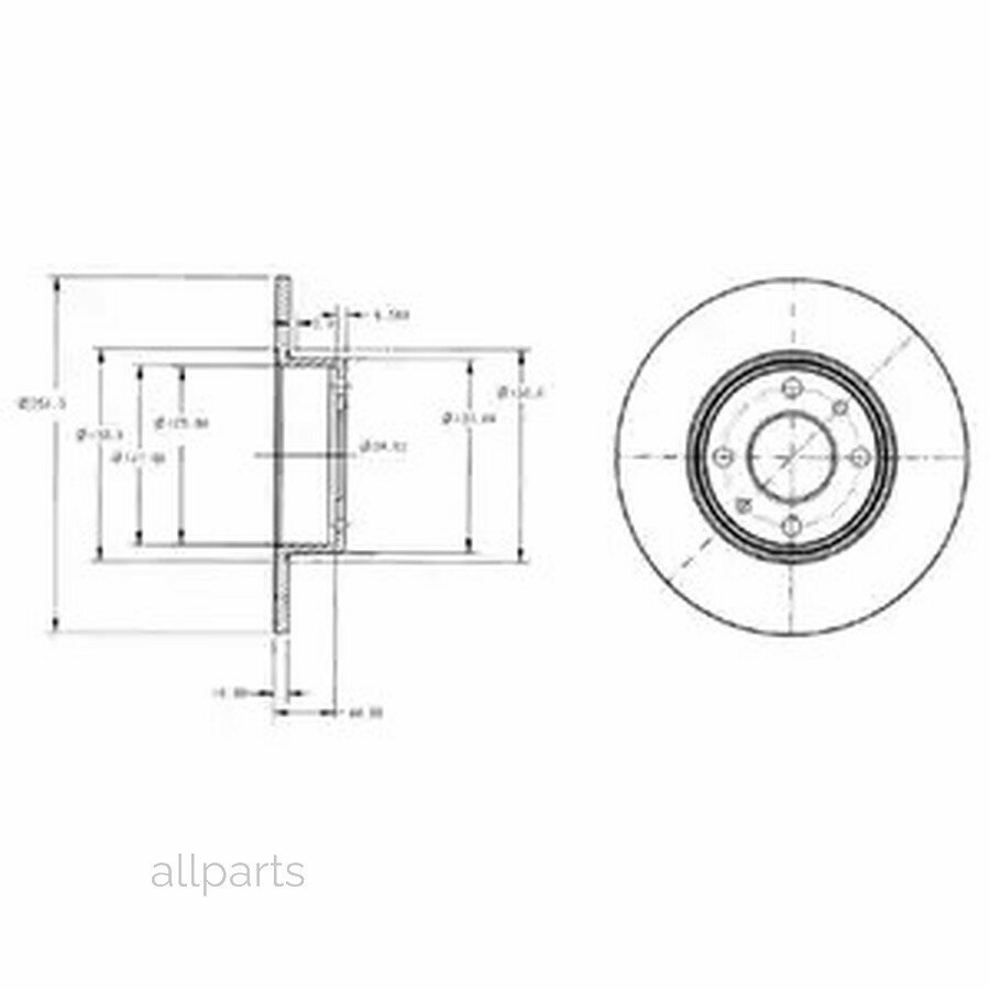 DELPHI BG2322 BG2322 диск тормозной задний!\ Alfa Romeo 164, Fiat Croma 2.0/3.0 84>