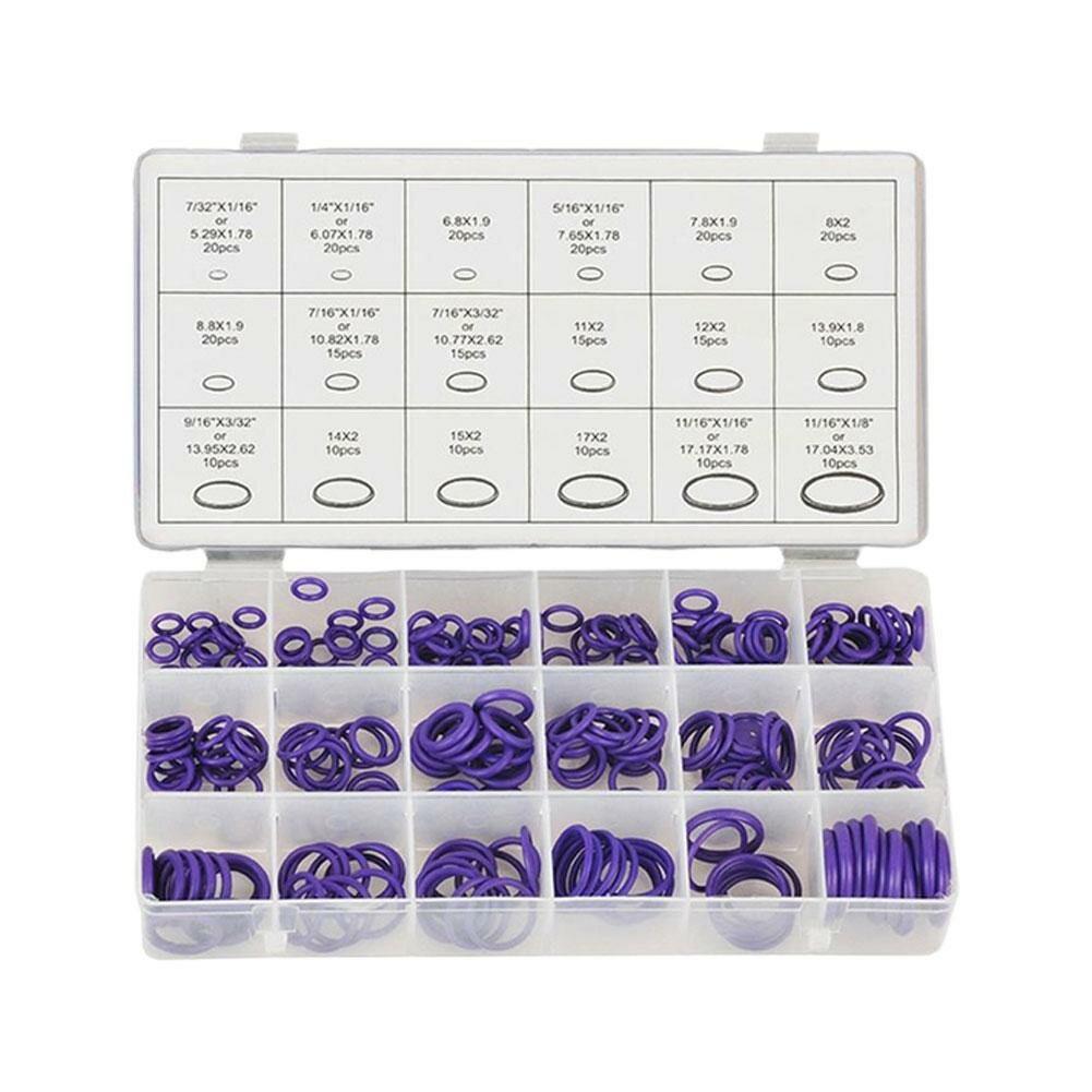 Кольца резиновые уплотнительные маслостойкие для кондиционеров авто, 270 шт