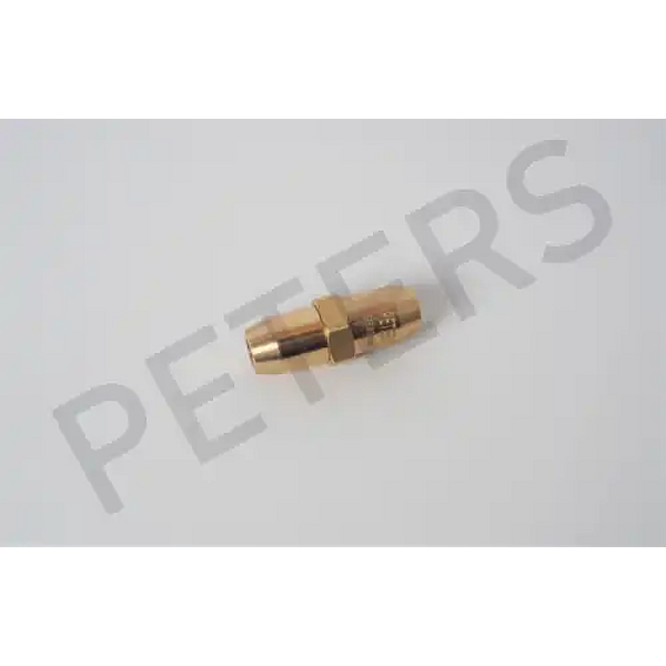 PETERS 076.660-00A (07666000A_PE8) соединитель прямой трубок d6x1-d6x1 (латунь) неразъемн. r \