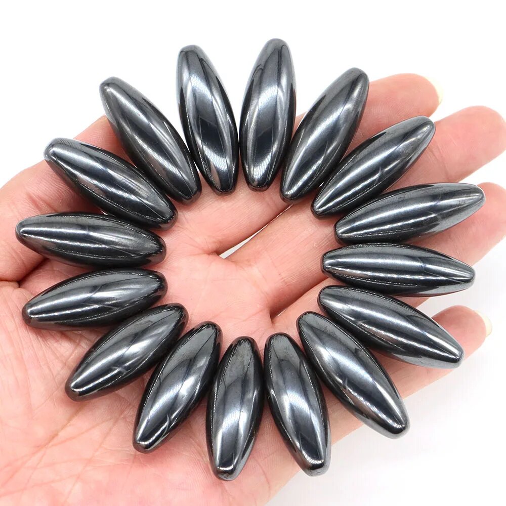 Магнитные гематитовые камни оливковой формы 10PCS