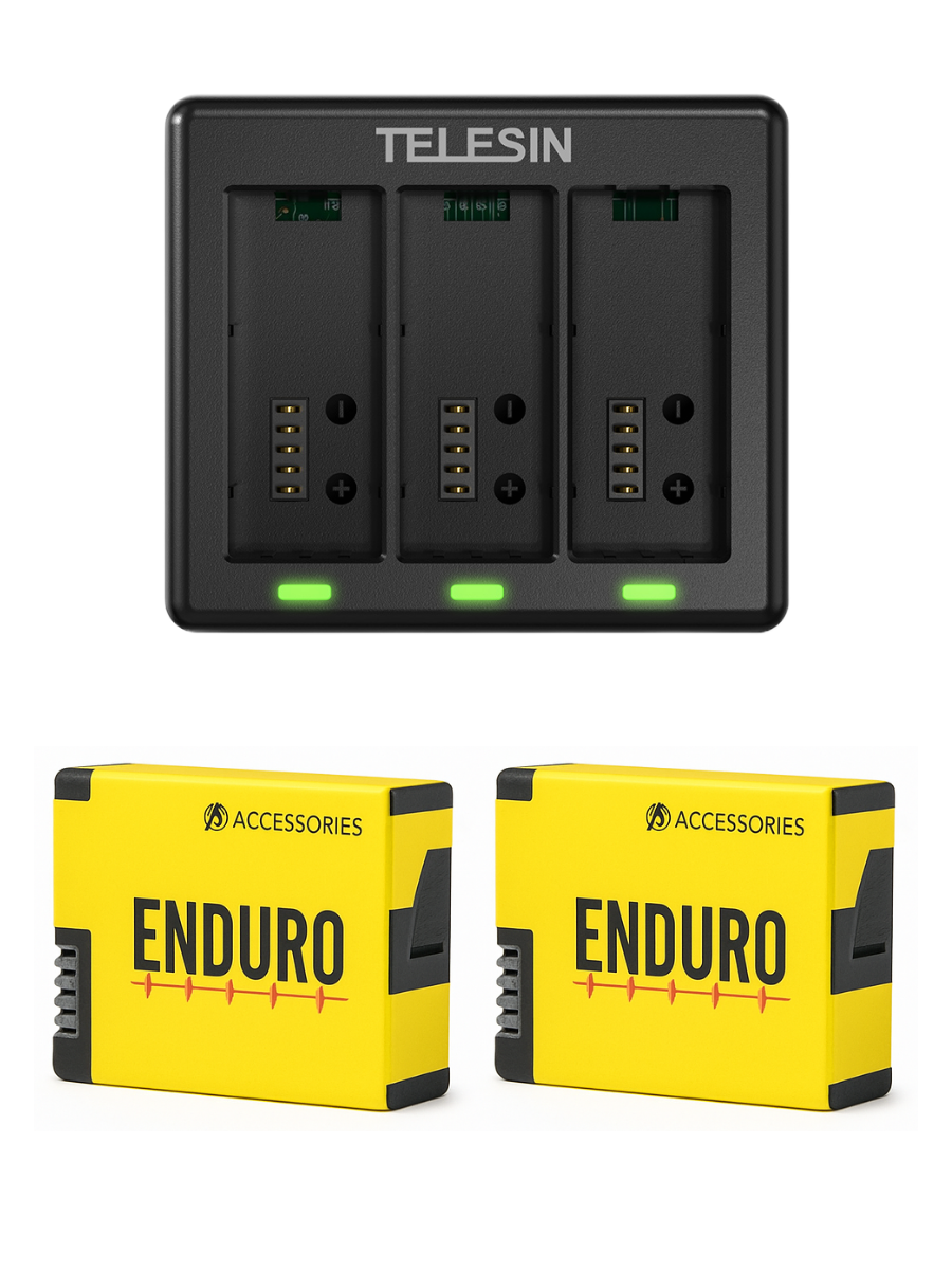Набор тройное ЗУ Telesin + 2 АКБ Action5 для GoPro 13, AEBAT-BCG-12\2