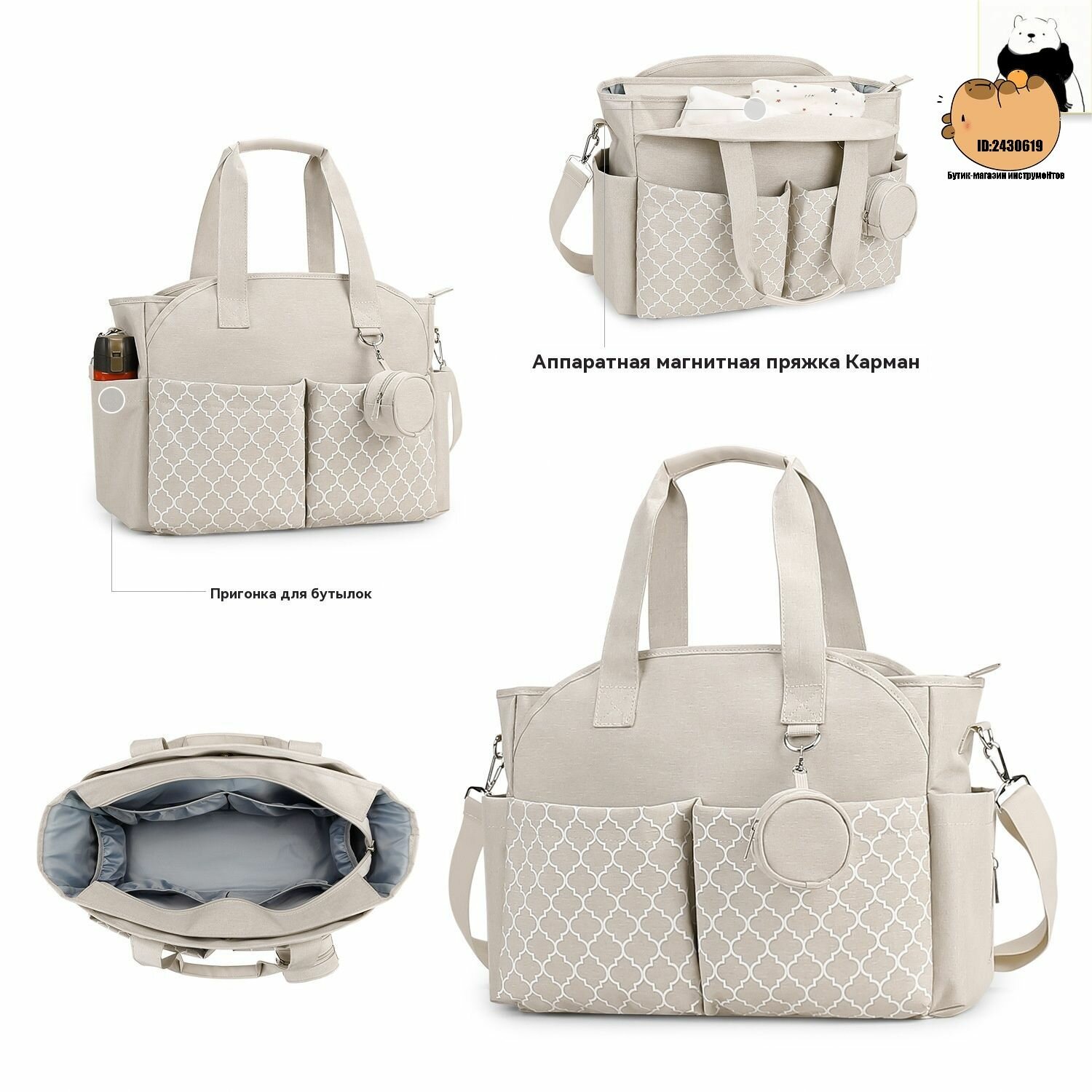 Diaper bag Сумка органайзер для коляски и мамы с термокарманами