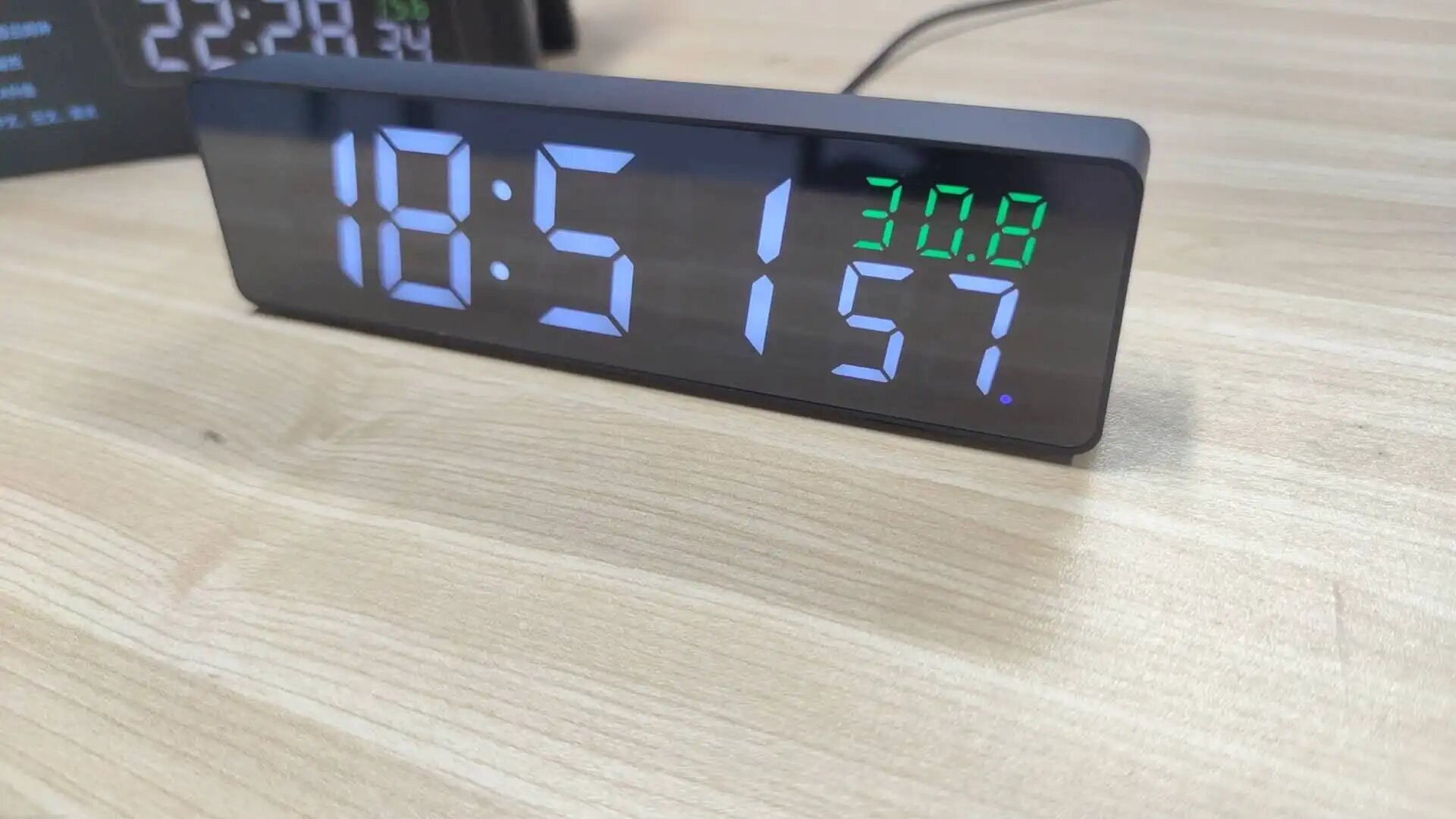 Сетевые часы Wi-Fi Высокоточные атомные часы Дисплей миллисекунд Праздничный будильник OTA