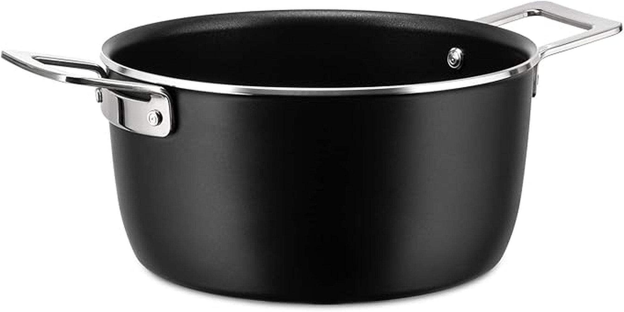 Кастрюля Alessi AJM101/20B, алюминий, антипригарное покрытие, нержавеющая сталь, 3.2 л