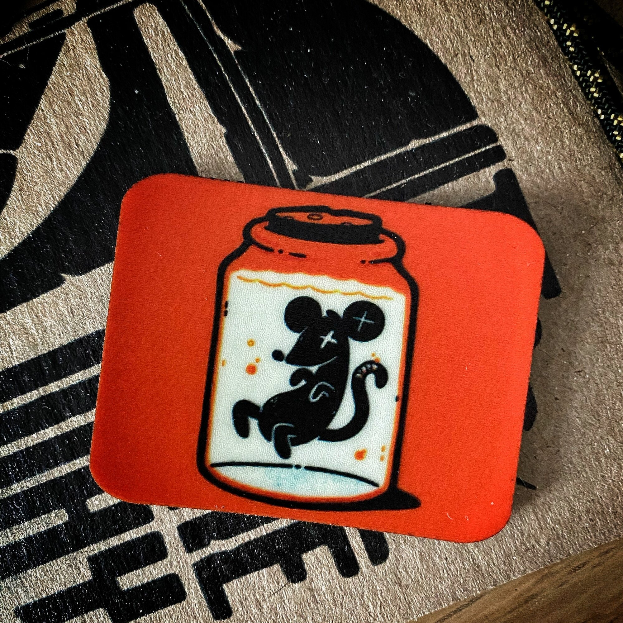 Патч светящийся крыса в банке , шеврон на липучке