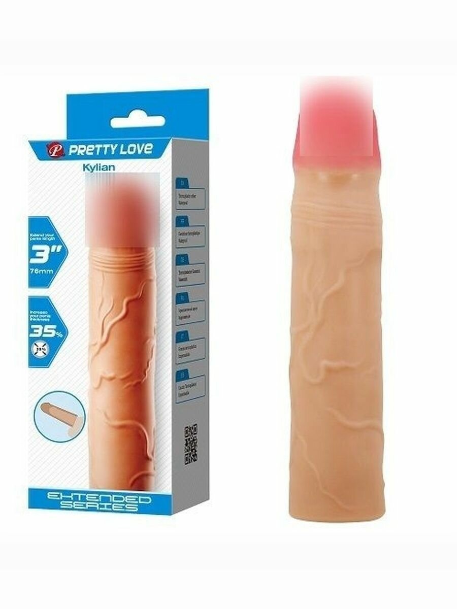Насадка на член, Pretty Love, Насадка на член для секса, 19,5 см