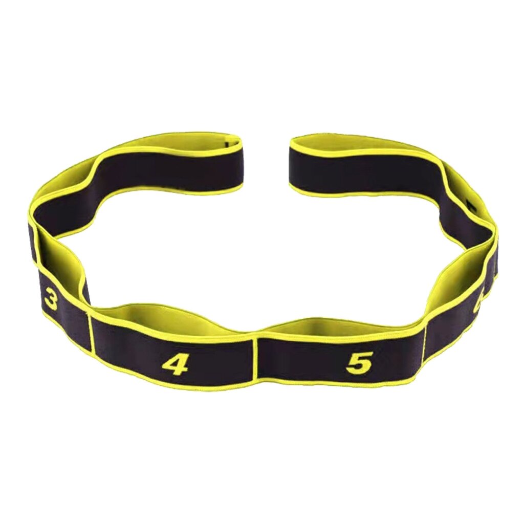 Йога стрейч ремень очень эластичный фитнес сопротивление полосы резинкой с 8 петельные