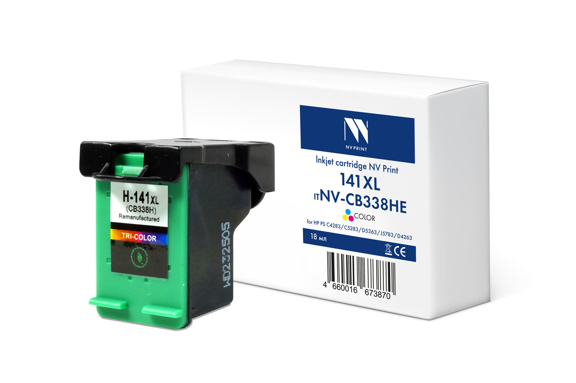 Струйный картридж NV Print 140XL (NV-CB338HE) Color для HP PS C4283/C5283/D5363/J5783/D4263