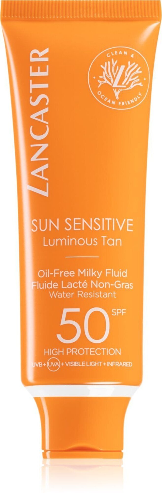 Lancaster лосьон для загара для лица SPF 50 Sun Sensitive Oil-Free Milky Fluid 50 ml