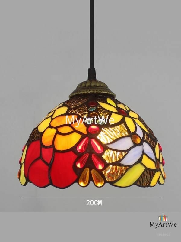 Люстра потолочная MyArtWe M88W Витражи от Тиффани 20 CM