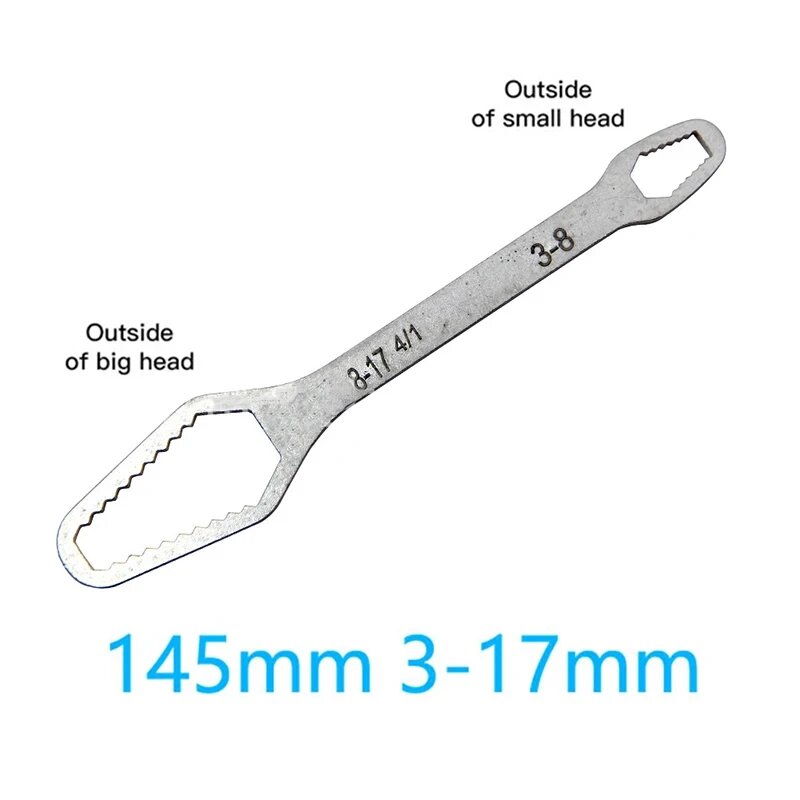 Самозатягивающийся гаечный ключ SenNan 8-22 мм 2pcs Silver