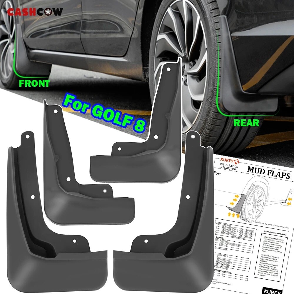 Набор из 4 шт. для VW Golf MK8 8 2020 2021 2022 автомобильные брызговики брызговики грязное крыло Flare передняя задняя крышка Стайлинг 2023