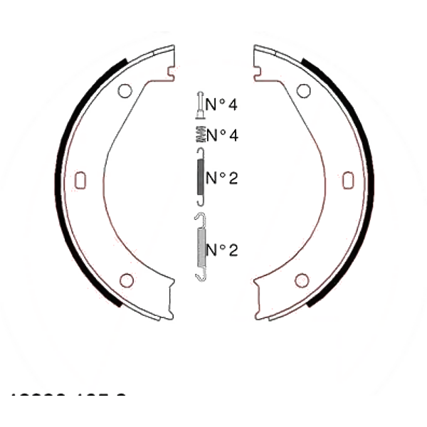 ZIMMERMANN 10990.105.8 (34211120867 / 34211120868 / 34211120870) колодки ручника BMW (БМВ) e23 / e24 / e28 / e31 / e32 / e34 / e38 77-