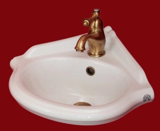 IMPERO Раковина угловая 35 см, белая керамика