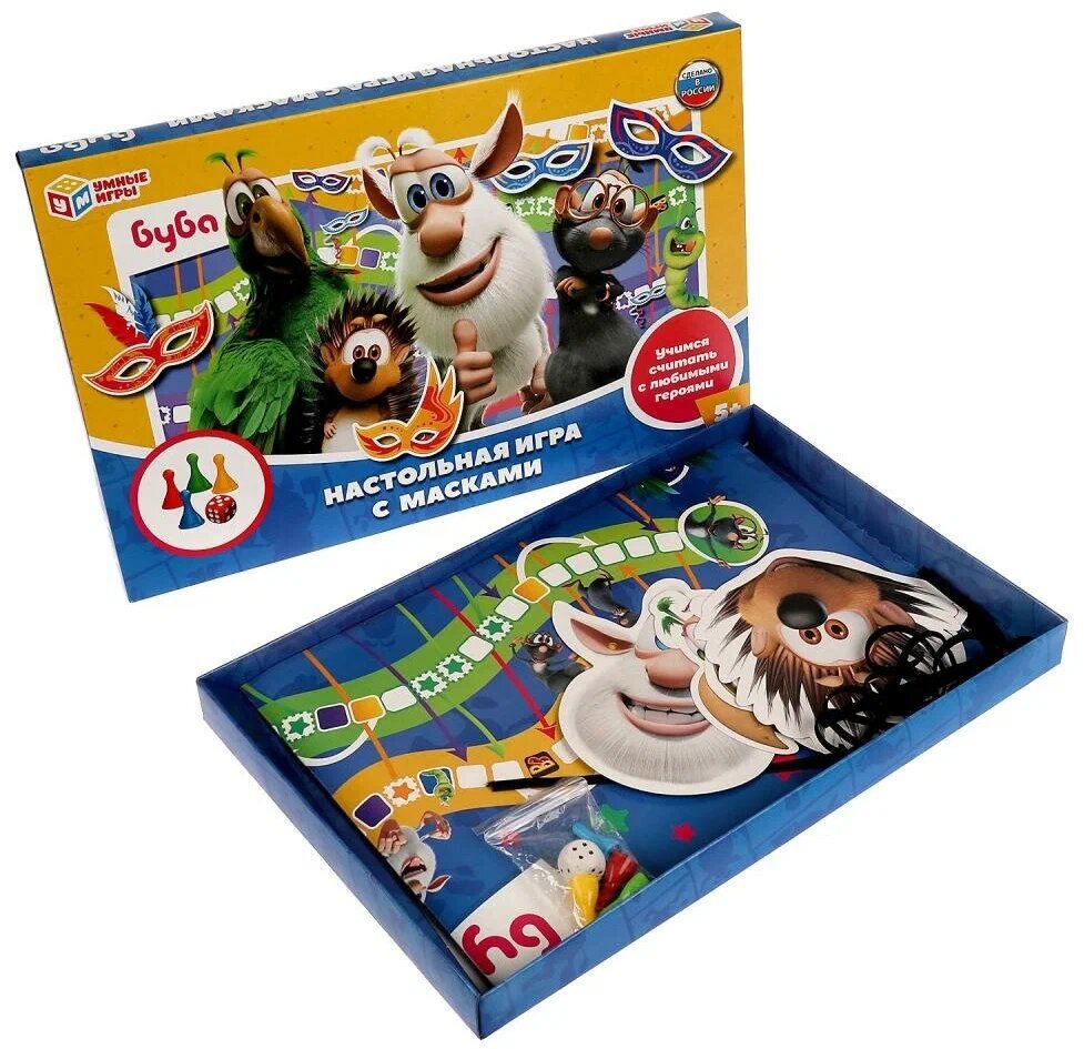 Игра-ходилка Умные игры "Буба", для 2 и более игроков, развитие логики и внимания