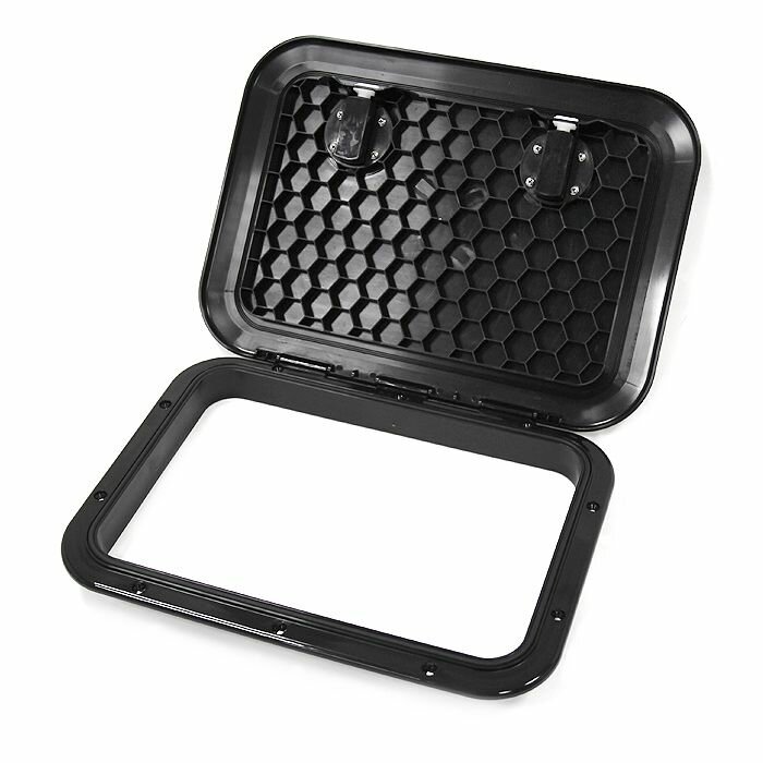 Крышка рундука SEAFLO 315x440 мм с замком, черный пластик