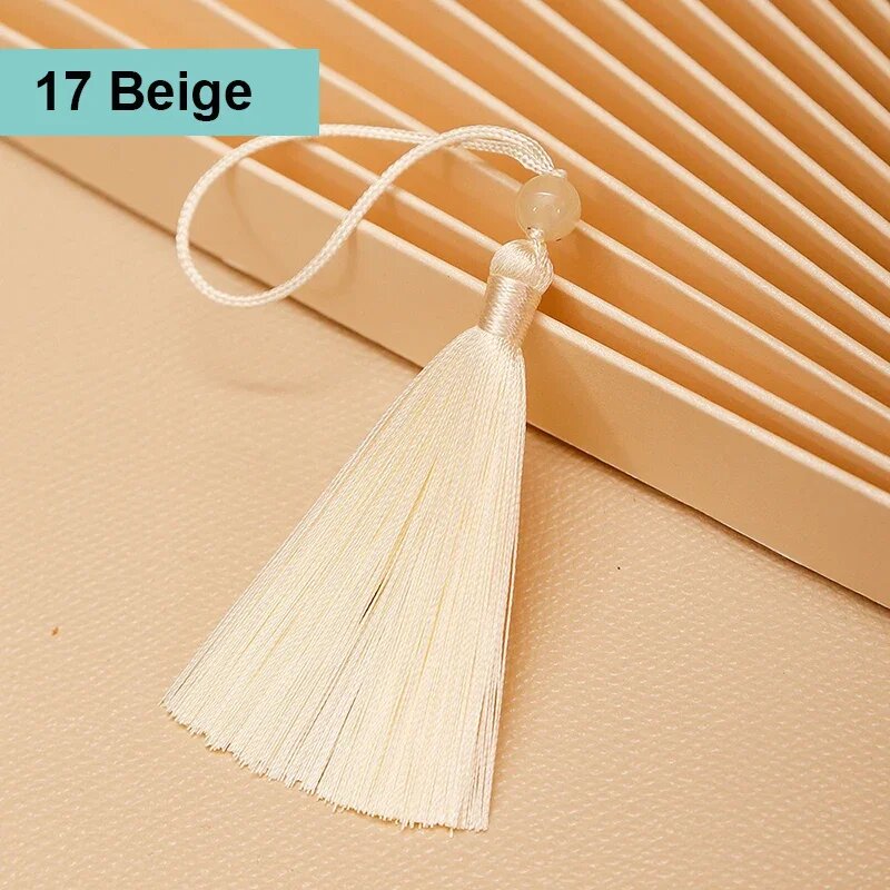 Бежевые кисточки с бусинами 20 шт, 17 Beige