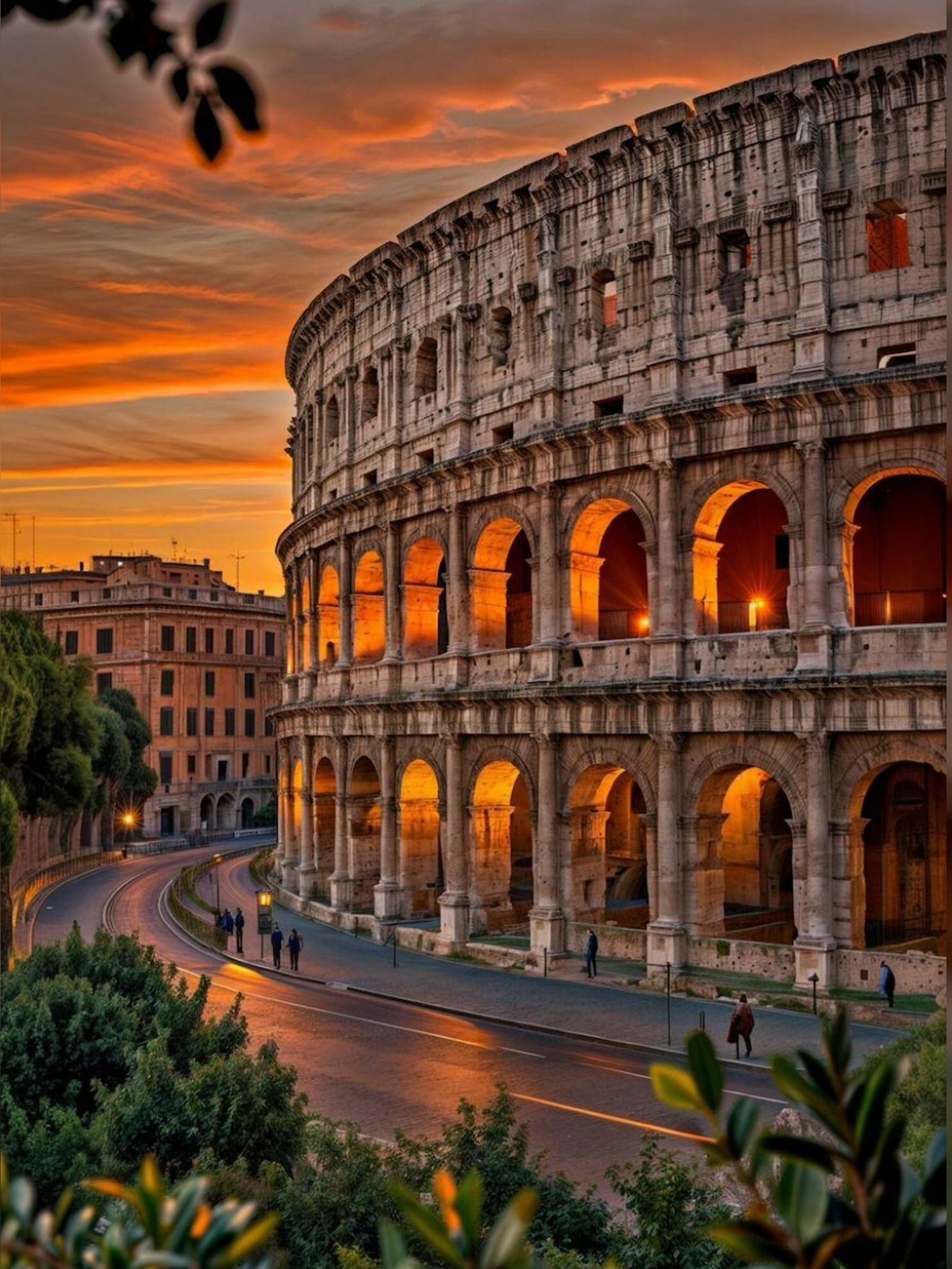 Картина "Колизей", холст, дерево, на подрамнике, цифровая печать, 35x55 см