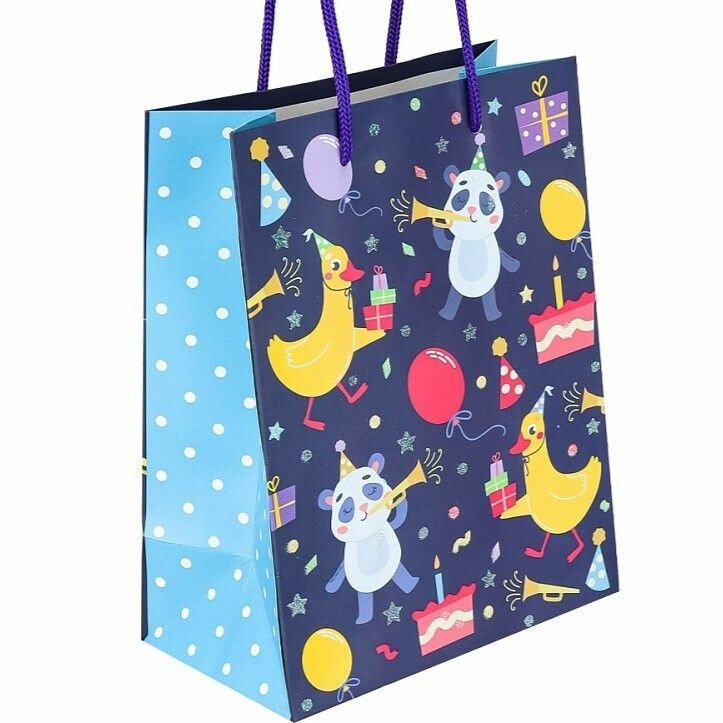 Подарочный пакет Миленд бумажный, праздничная утка, 18 х 23 см