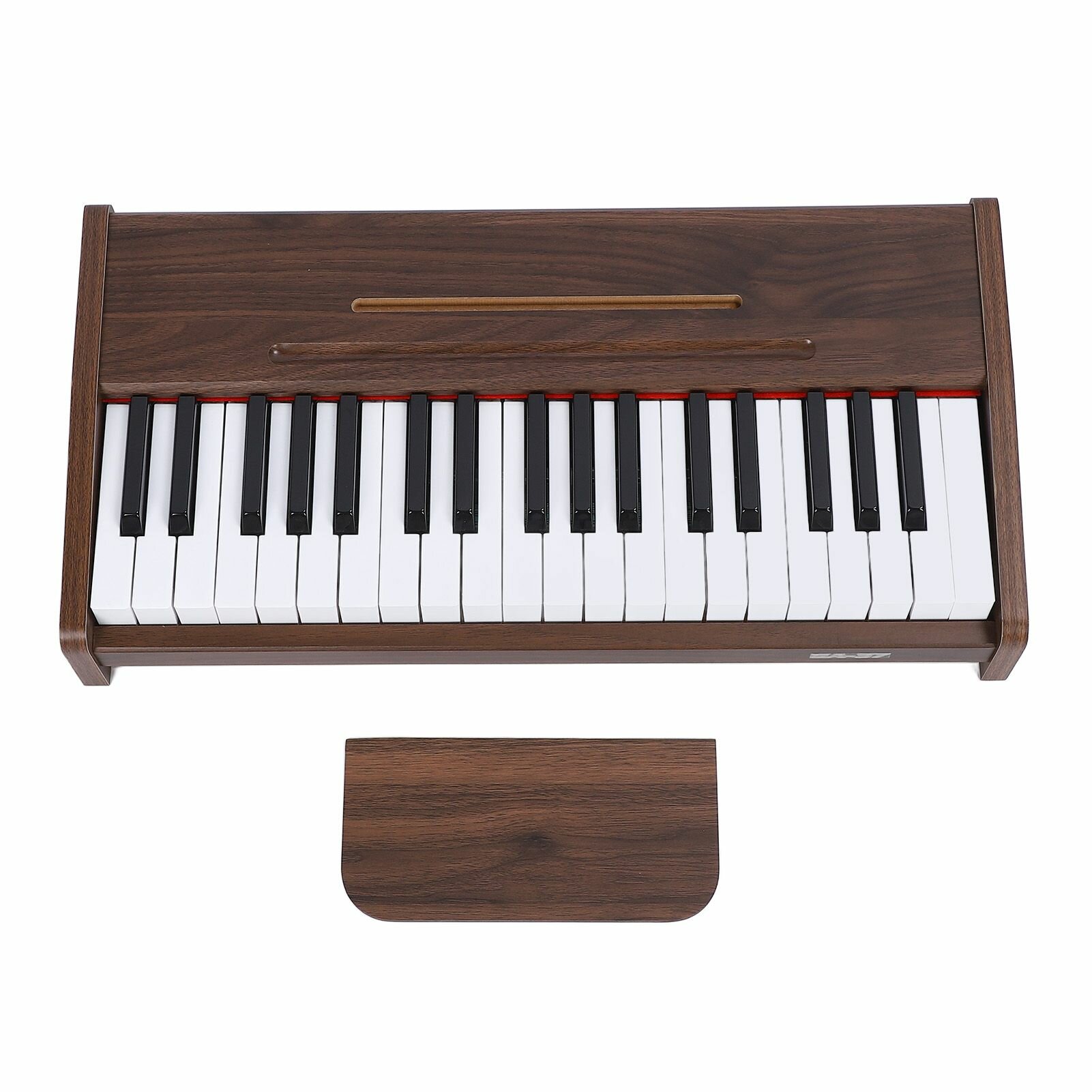 37-клавишная клавиатура электропианино с ореховым покрытием, клавиши 2,2 см, для начинающих и опытных музыкантов, портативный цифровой инструмент для практики