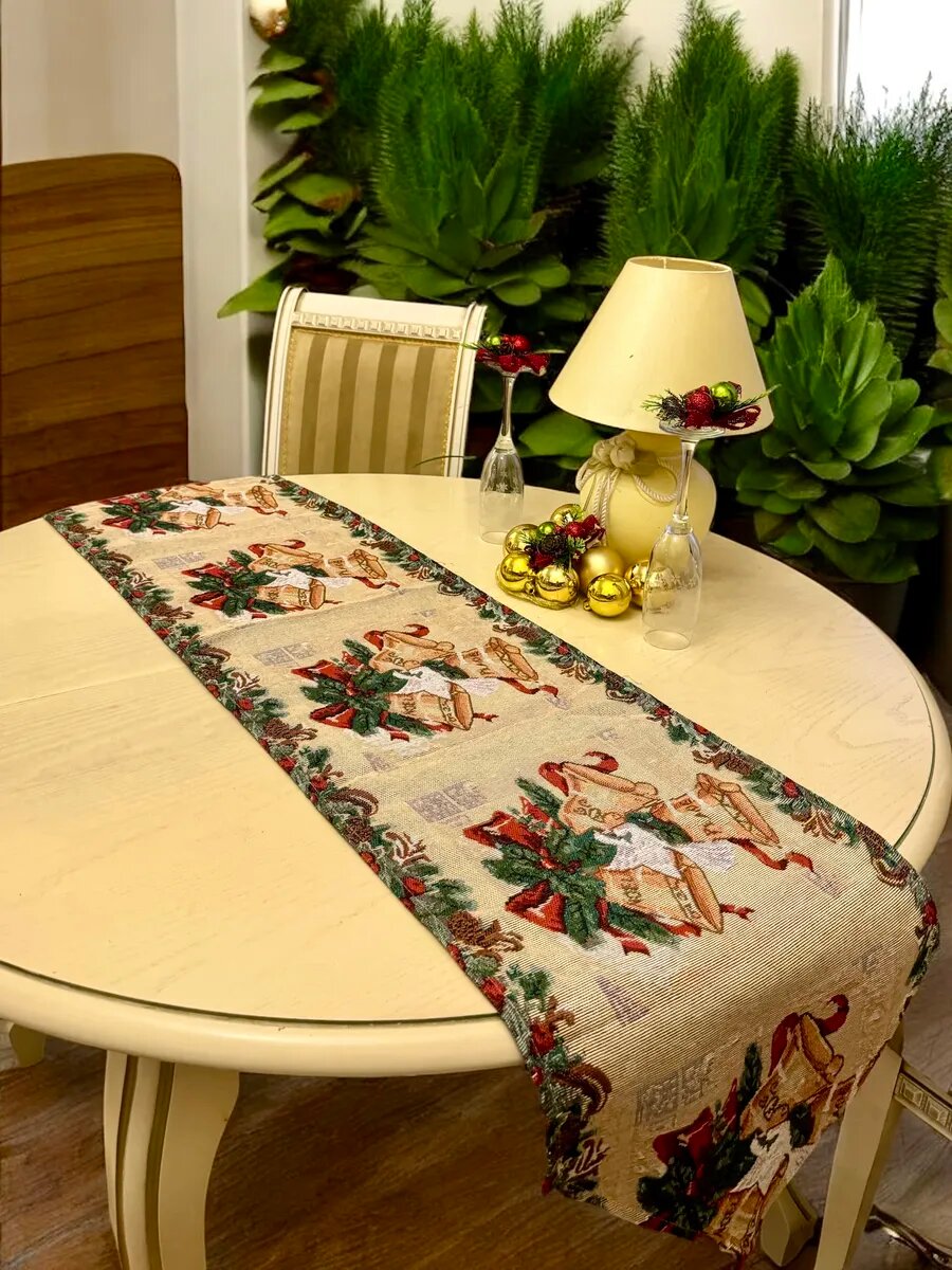 Дорожка на стол новый год 180x30