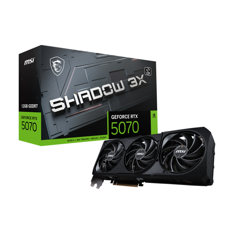 Видеокарта GeForce RTX 5070 12G SHADOW 3X OC (MSI GeForceRTX507012GSHADOW3XOC)