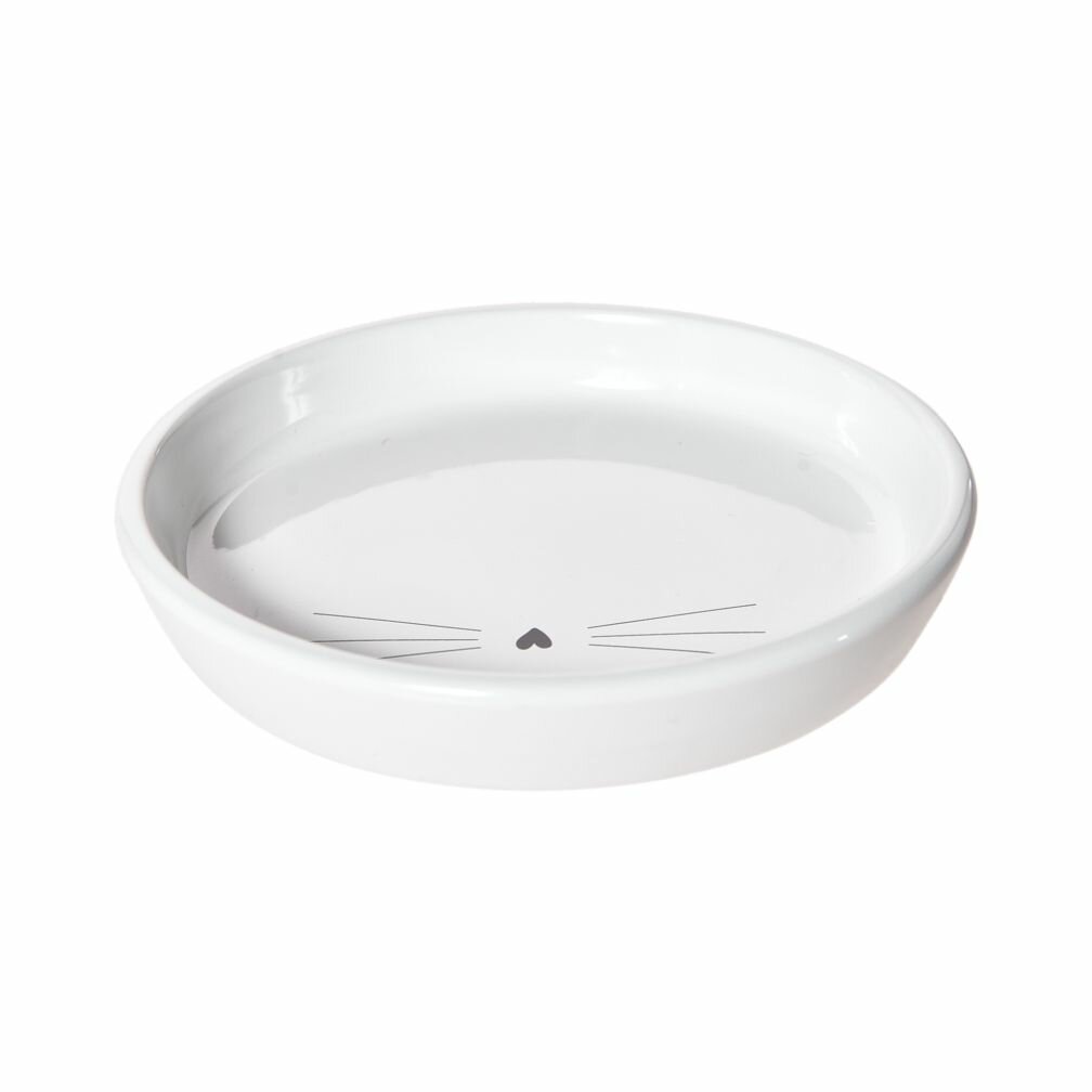 Миска керамическая для домашних животных / кошек / собак 15*15*2,8см (230мл) арт. 9102