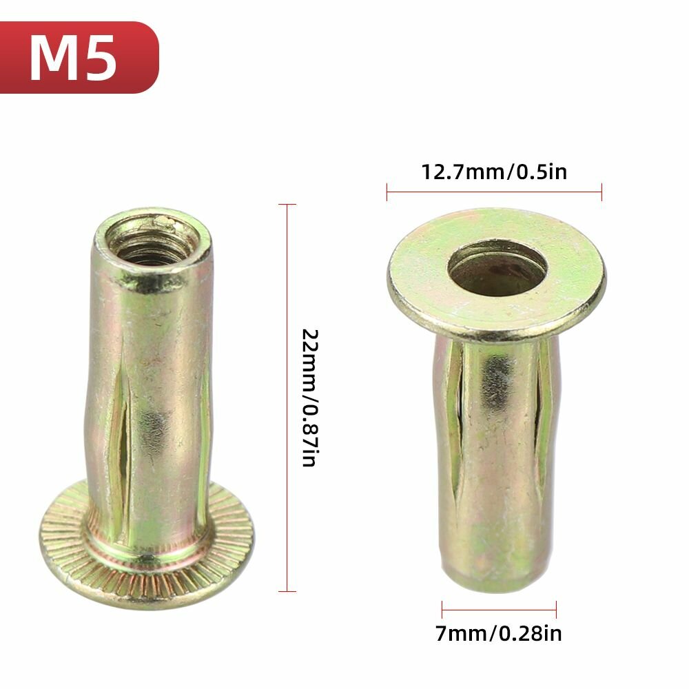 Ywy. горячие20 шт. M4 M5 M6 M8 длинные лепестковые заклепки гайки цилиндрическая расширительная гайка