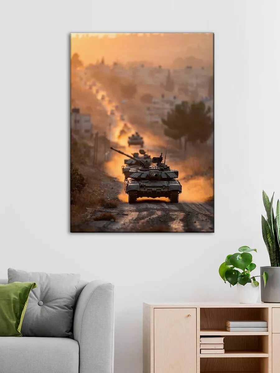 Картина на стену "Танки", 50x70 см