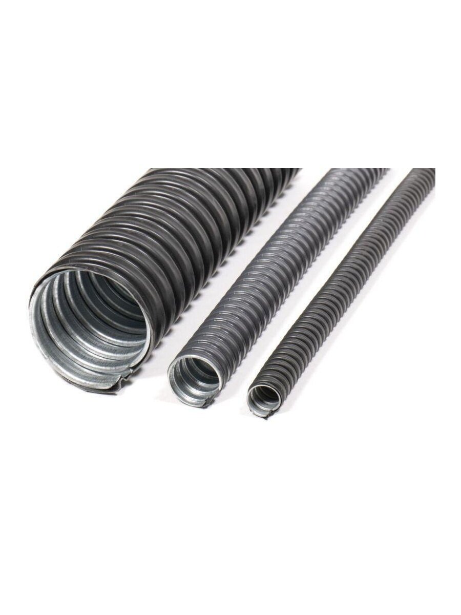 Металлорукав в ПВХ изоляции МРПИ НГ 20 d20мм без протяжки (уп.50м) гофроматик zeta42227