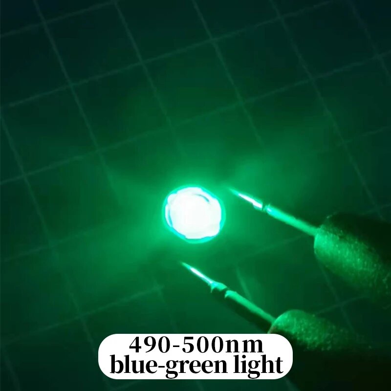 LEDXR LED CREE круглая светодиодная лампа 1/3/5 Вт полный спектр Голубой, 490-500nm, 10pcs, 3 Вт