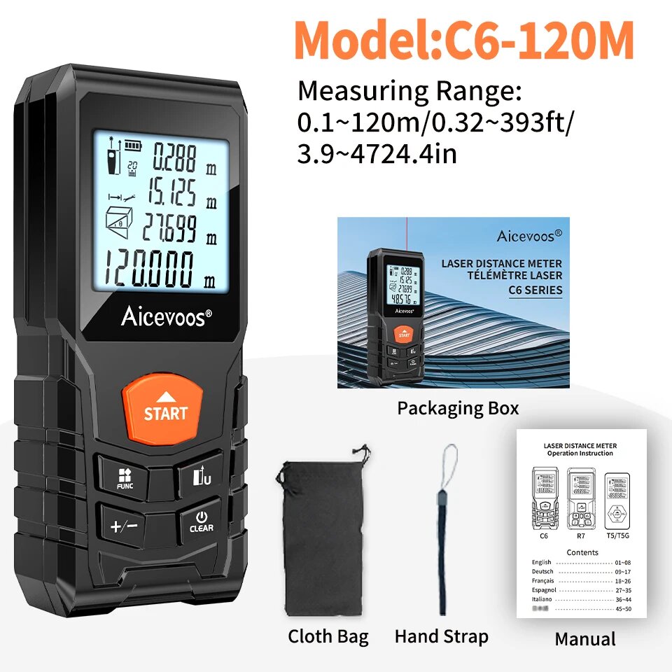 Лазерный дальномер Aicevoos C6-120M (394Ft)
