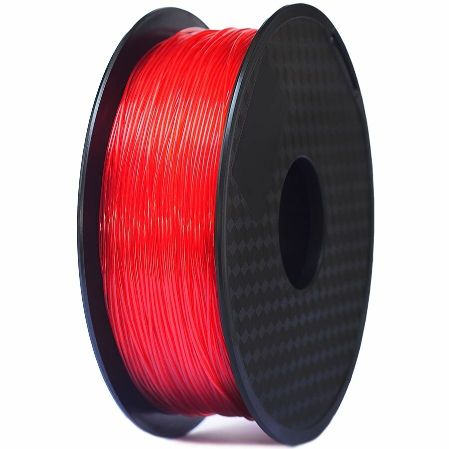 TPU 95A 250г гибкий катушки Прозрачный розовый(Filament Пруток), Материал tpu для FDM 3d принтеров, диаметр 1,75 мм, высококачественный пластиковый материал