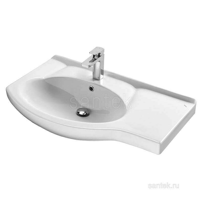 Santek Раковина Santek Коралл 83 отверстие под смеситель 1WH110228 с правым крылом