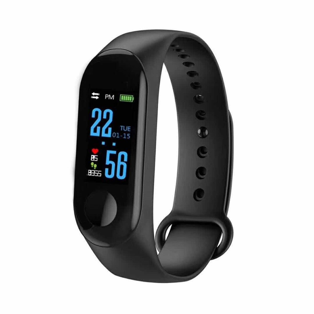 Robodor Фитнес-браслет Smart Band M3, черный, Уцененный товар