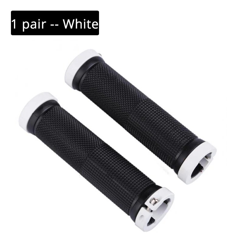 Рулевые грипы MTB из резины и алюминия Белый, WHITE