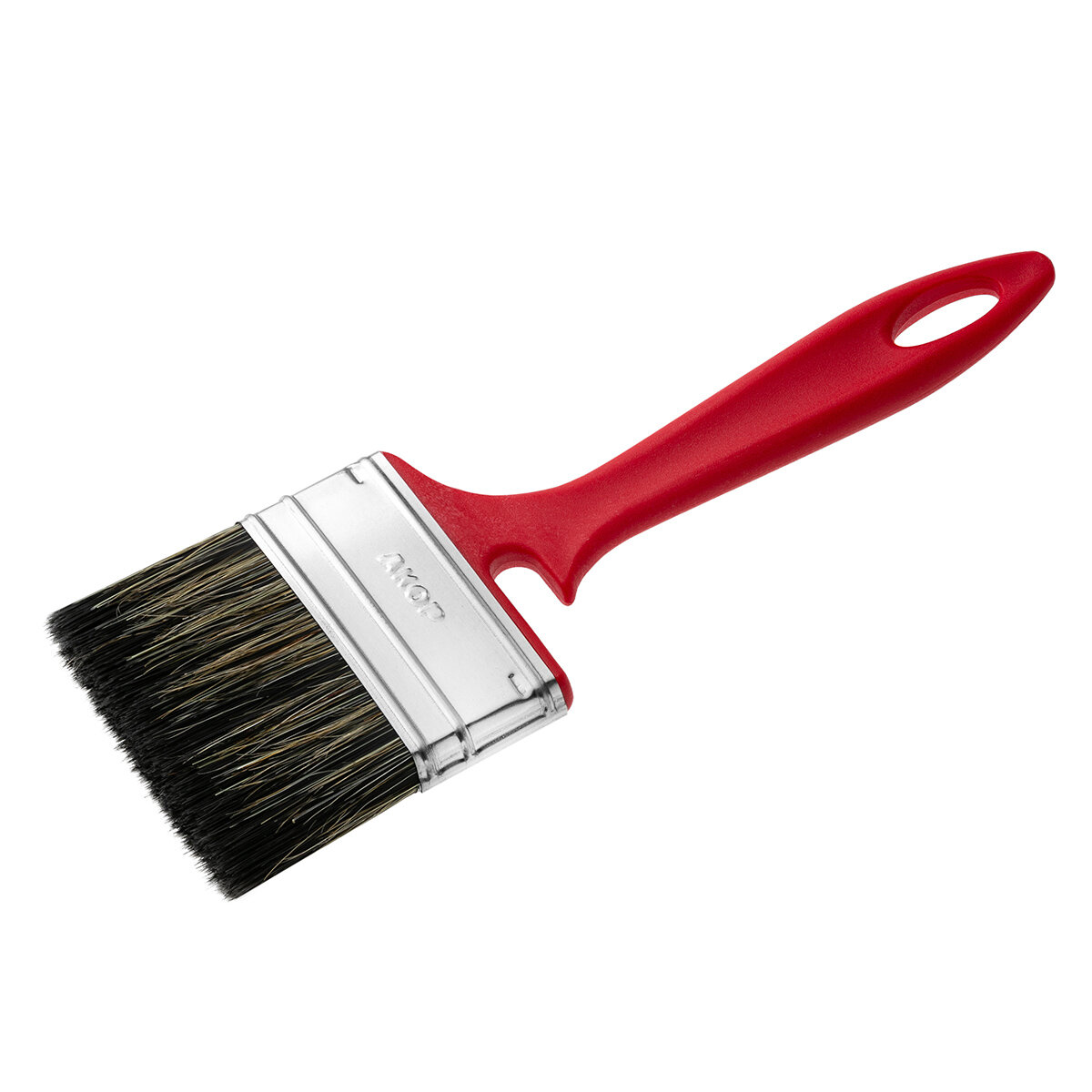 Кисть плоская для водных красок Акор Эксперт, смешанная щетина, пластиковая ручка, 70 x 12 мм