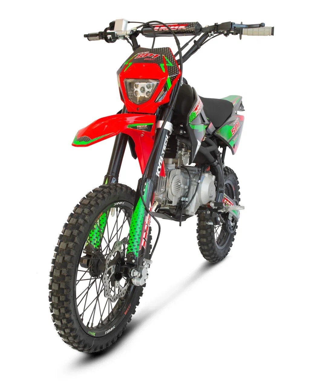 Питбайк TMBK PITSTER SP1 Biggy 150кубов колеса 19/16, электростартер красно/зеленый