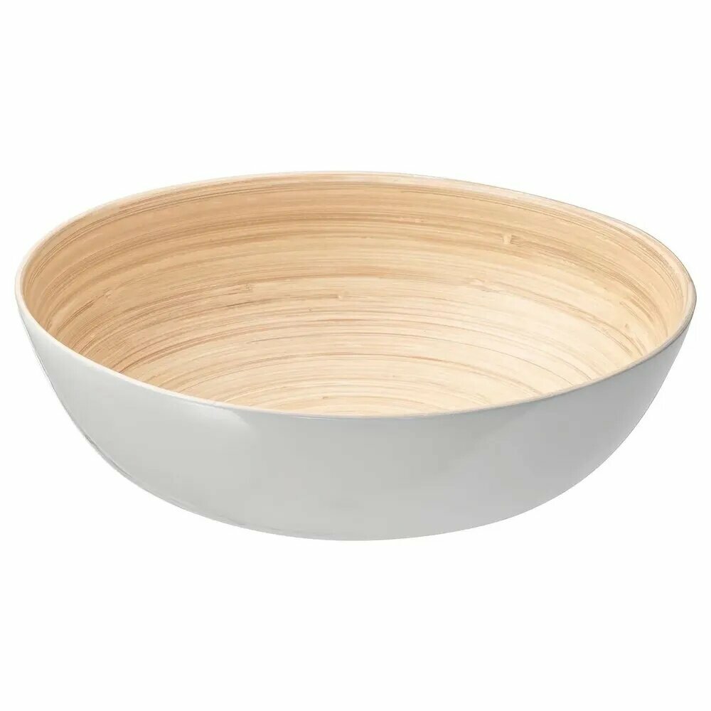IKEA Миска 4000 мл желтый, белый, 1 шт