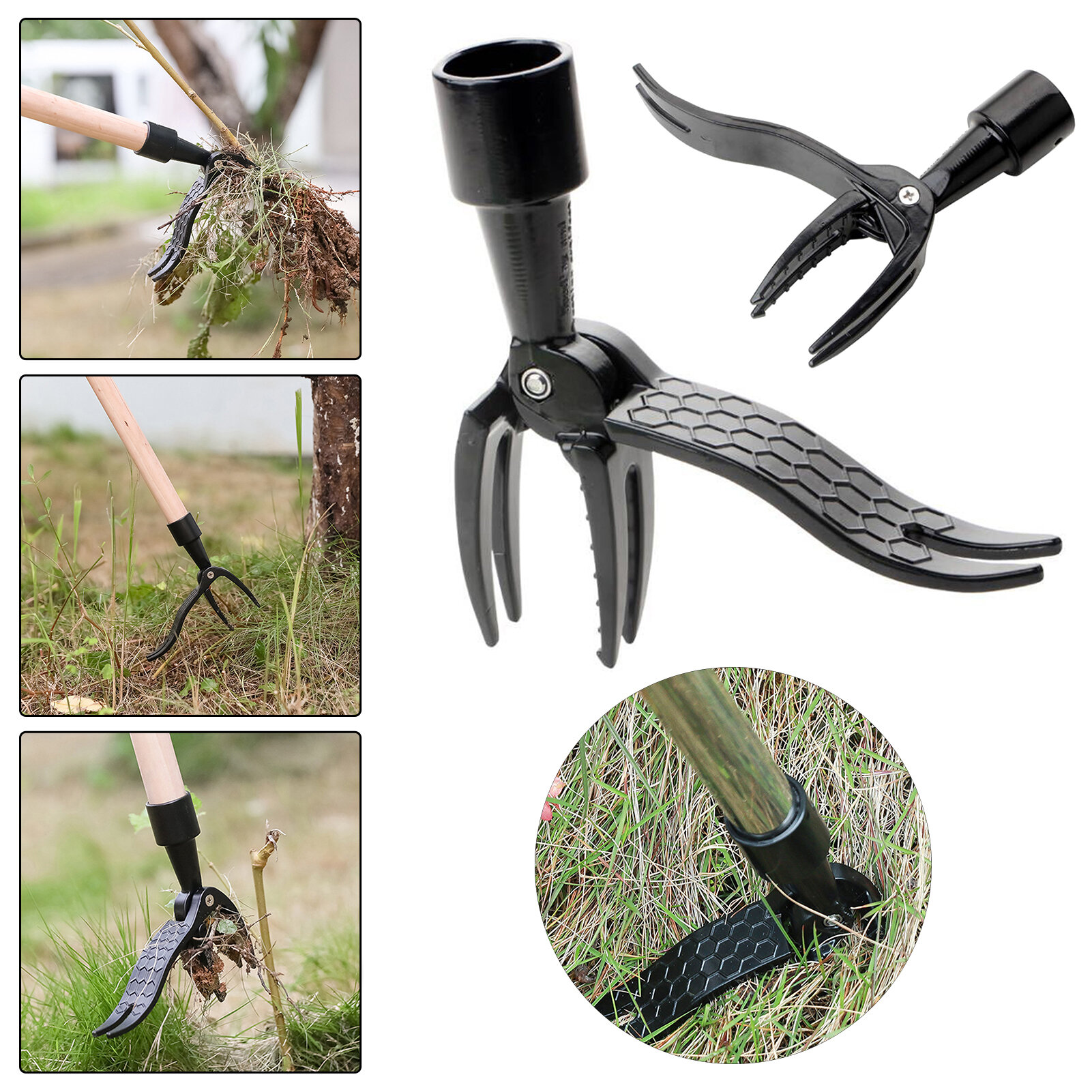 Зажимной инструмент для вертикальной прополки сорняков с длинной ручкой