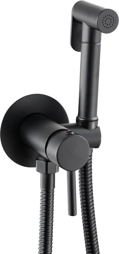 Гигиенический душ Savol S-FXQ003H встраиваемый, скрытого монтажа, со смесителем, черный, матовый, латунь, рычажный, смеситель для биде