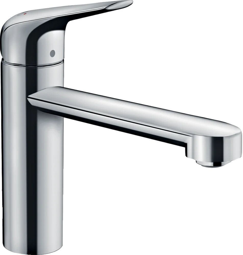 Смеситель для кухни Hansgrohe Focus M42 71806000 с поворотным изливом, хром, глянцевый, однорычажный, латунный, с керамическим картриджем