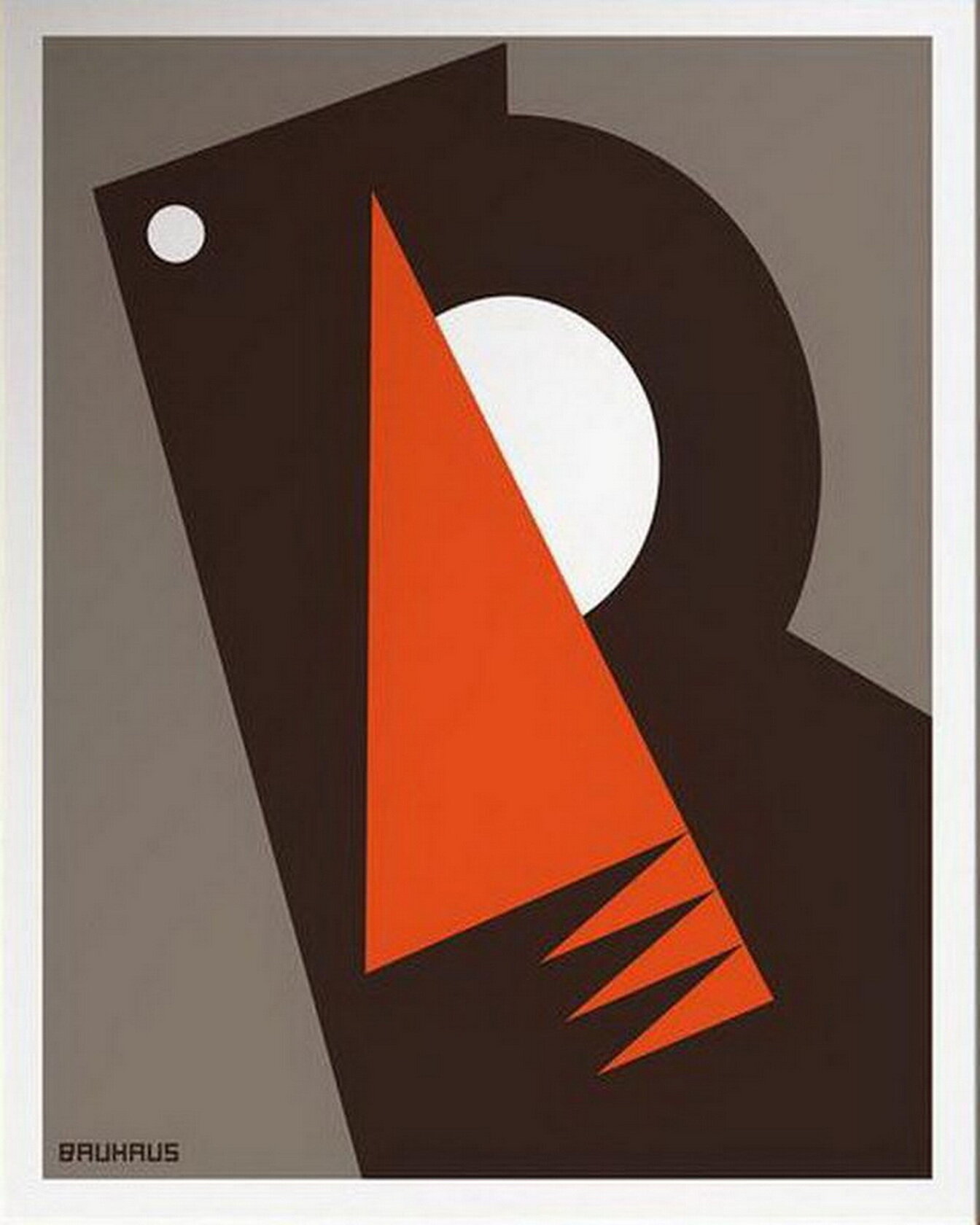 Плакат, постер угловатые формы и цветовая гамма на бумаге, размер 30х42см