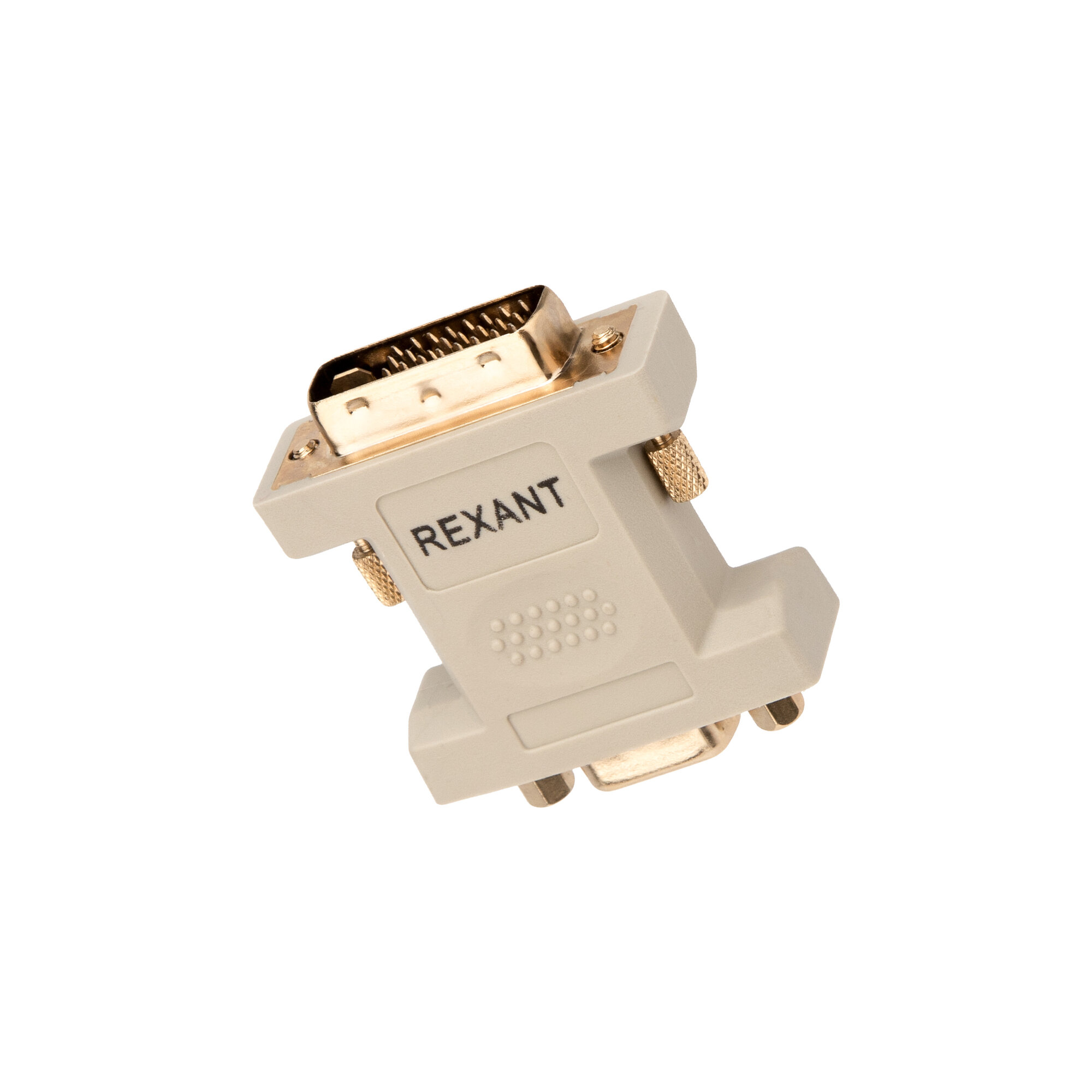 Переходник REXANT, DVI-VGA, золото 24K, ударопрочный пластик
